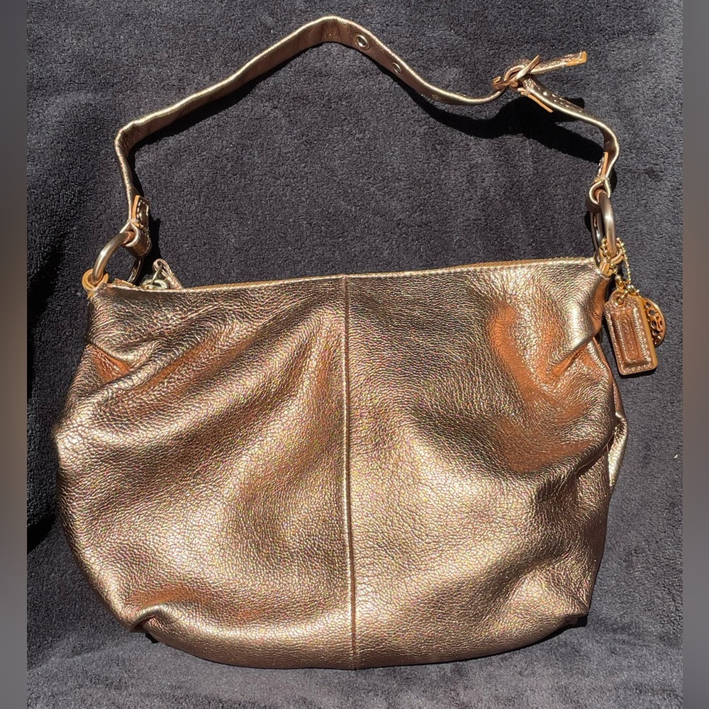 Never Used Bronze Metallic Coach Handbag - Gem